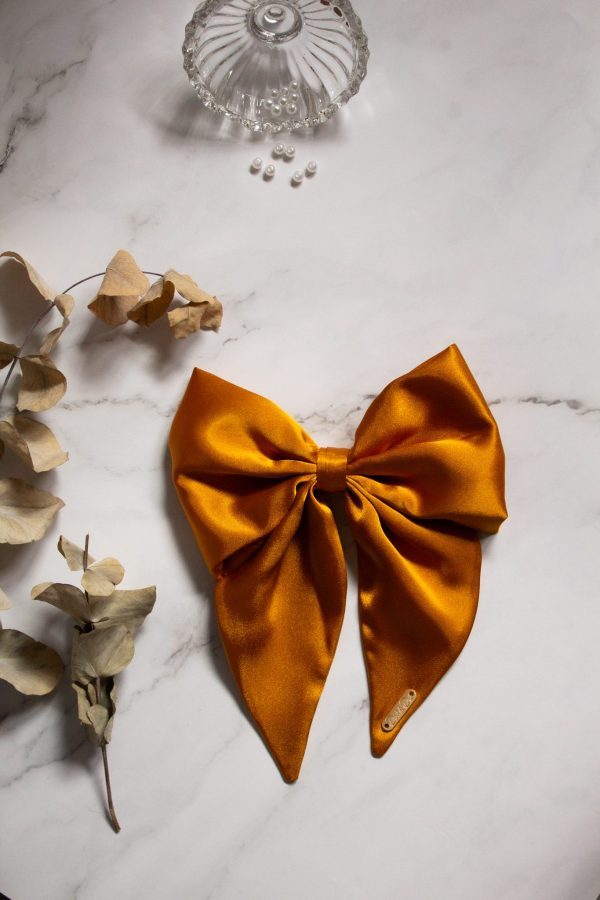 Maxi lazo XL satén mostaza • Davidi Dú • Maxi lazo Satén Mostaza